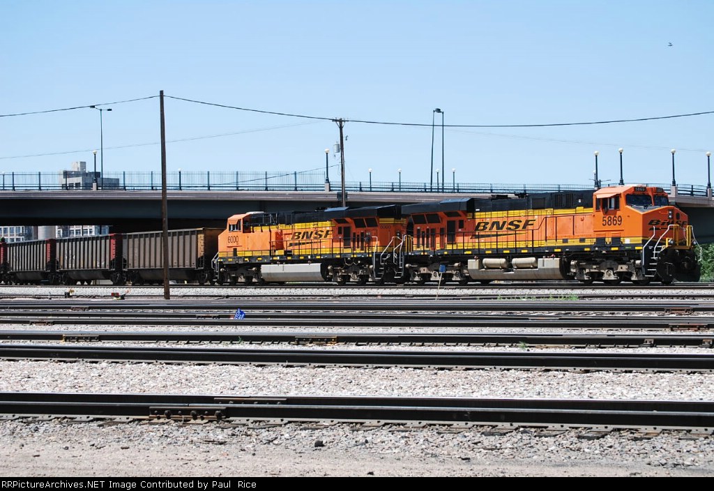 BNSF 6000 & BNSF 5869, Helpers On A South Bound Coal Train
